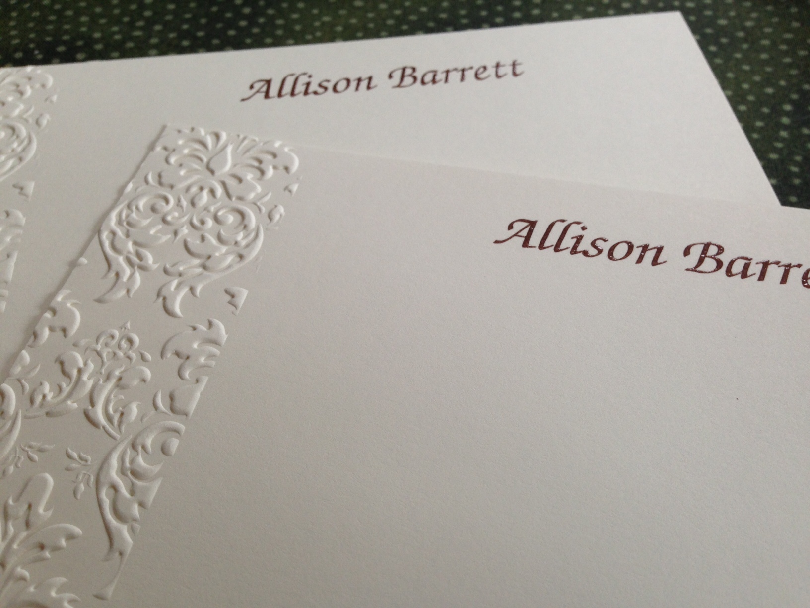 What is a Personalized Correspondence Card? - Embossed Graphics
