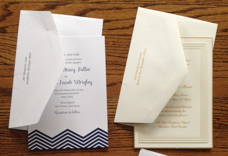 Wedding Invitation Envelopes Etiquette Part 1 - Embossed Graphics