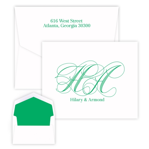 Monogrammed Notes | Personalized Monogrammed Note Cards | Embossed Graphics