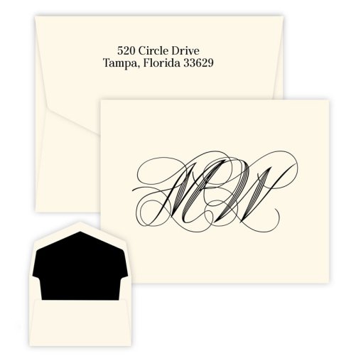 Monogrammed Notes | Personalized Monogrammed Note Cards | Embossed Graphics