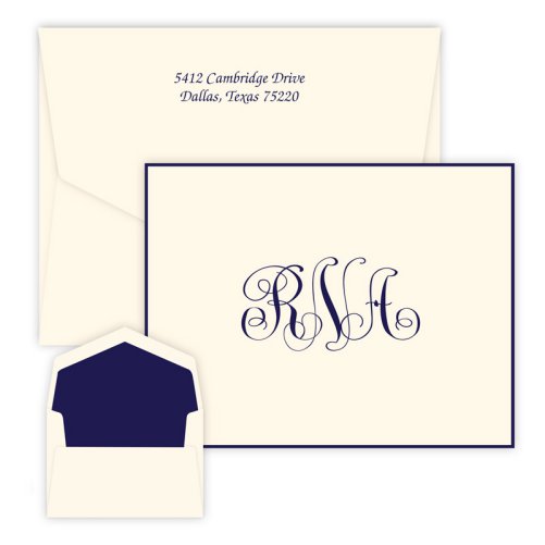 Monogrammed Notes | Personalized Monogrammed Note Cards | Embossed Graphics