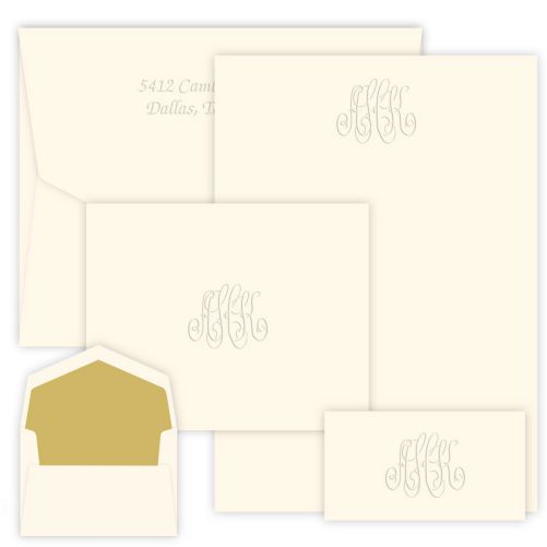 Monogrammed Notes | Personalized Monogrammed Note Cards | Embossed Graphics